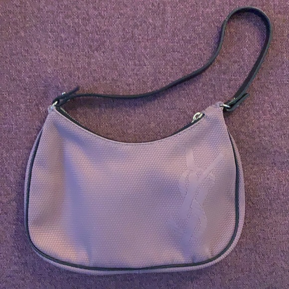 Yves Saint Laurent | Bags | Vintage Ysl Mauve Mini Hobo Bag With Black ...